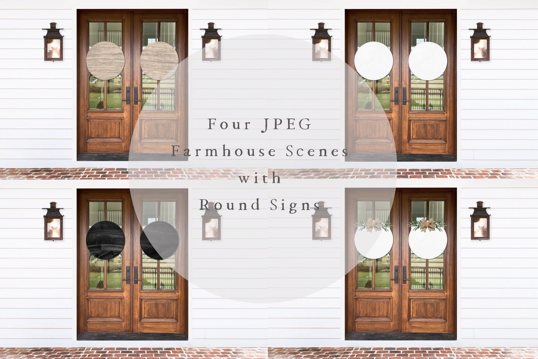 Two White Blank Rustic Door Signs | FOUR Blank Wood Sign Mockups ...