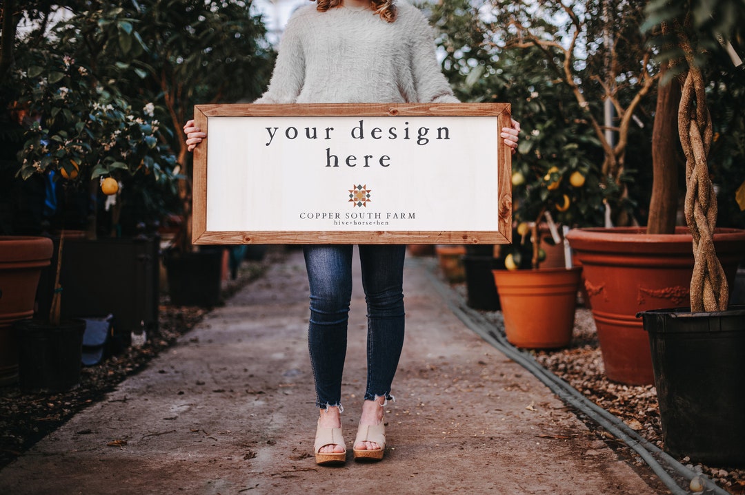 Blank Farmhouse Sign Garden and Plant Scenery 12x24 Blank - Etsy