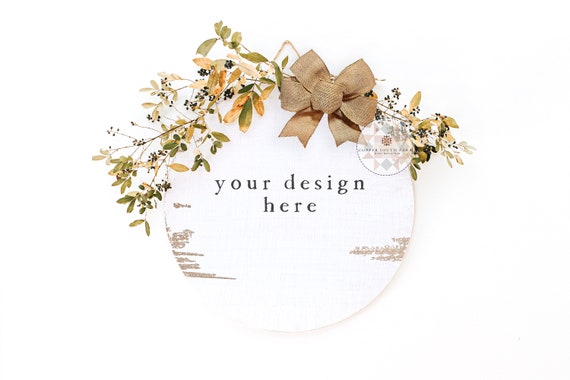 Front Door Sign Mockup Farmhouse Rustic Theme Blank Wood - Etsy