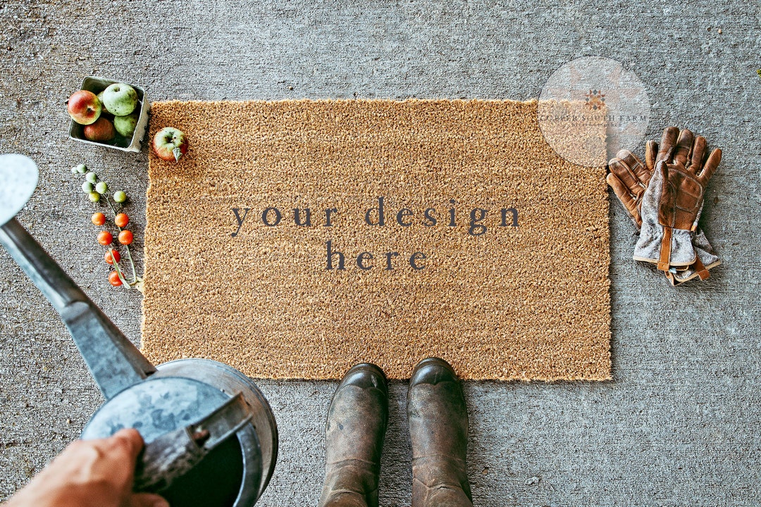 Cute Welcome Mat Mockup | Welcome Mat Mockup | Personalized Door Mat ...
