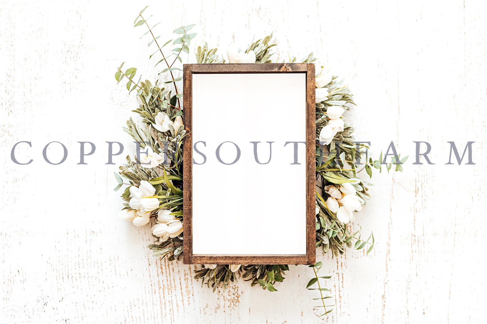 12x18 Blank Farmhouse Sign | Simple Blooming Spring Scene | Wood Sign ...