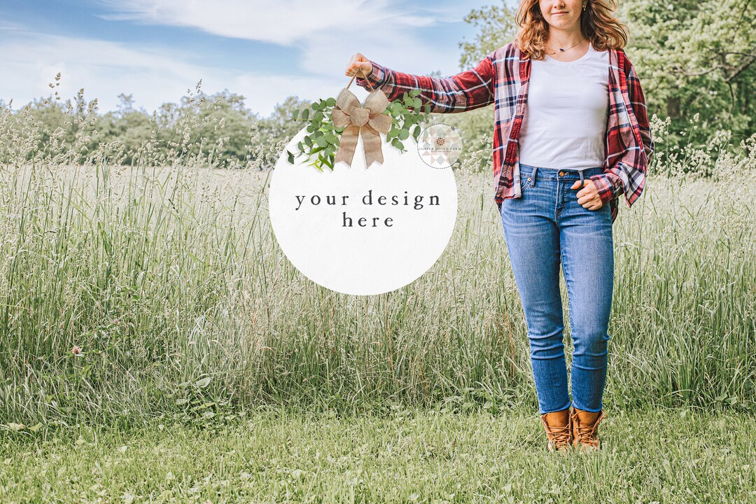 White Blank Rustic Door Sign | Blank Wood Sign Mockup | Welcome Sign ...