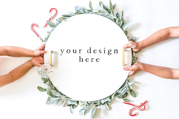 Round Dear Santa Serving Tray Mockup Cookies for Santa Tray - Etsy