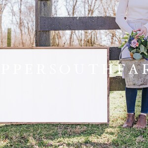 Blank Farmhouse Sign | Flower Farm Theme | 32x48 Cottage Signs Mockup ...