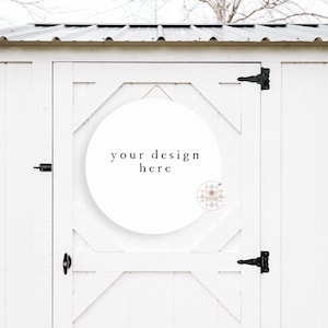 White Blank Rustic Door Sign Farmhouse Door Scene Blank Wood Sign ...