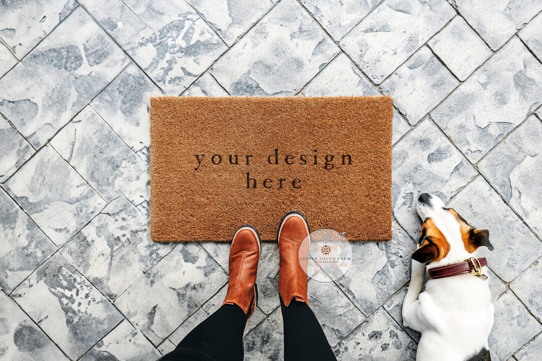 Cute Welcome Mat Mockup | Welcome Mat Mockup | Personalized Door Mat ...