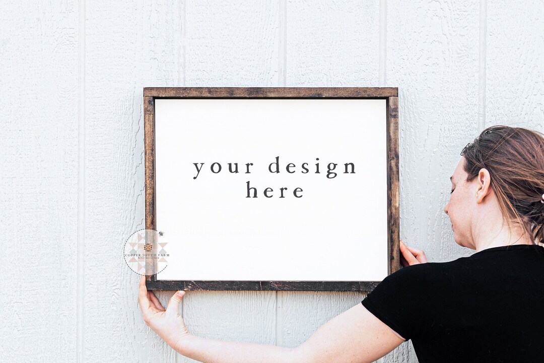 16x20 Blank Farmhouse Sign | White Barn Siding With Model | Wood Sign ...