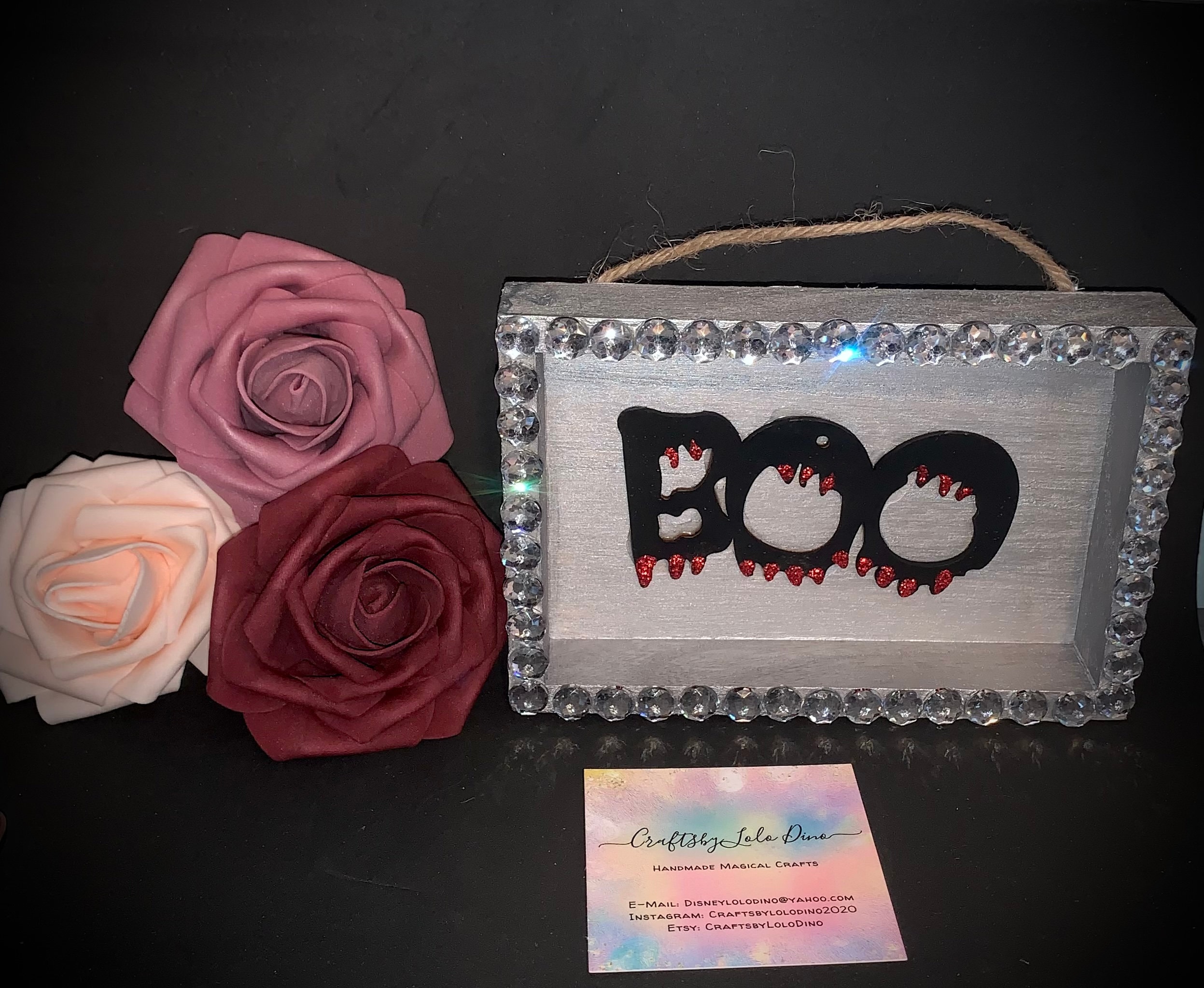 6x4in Hanging Boo Sign Halloween Halloween Decorations - Etsy