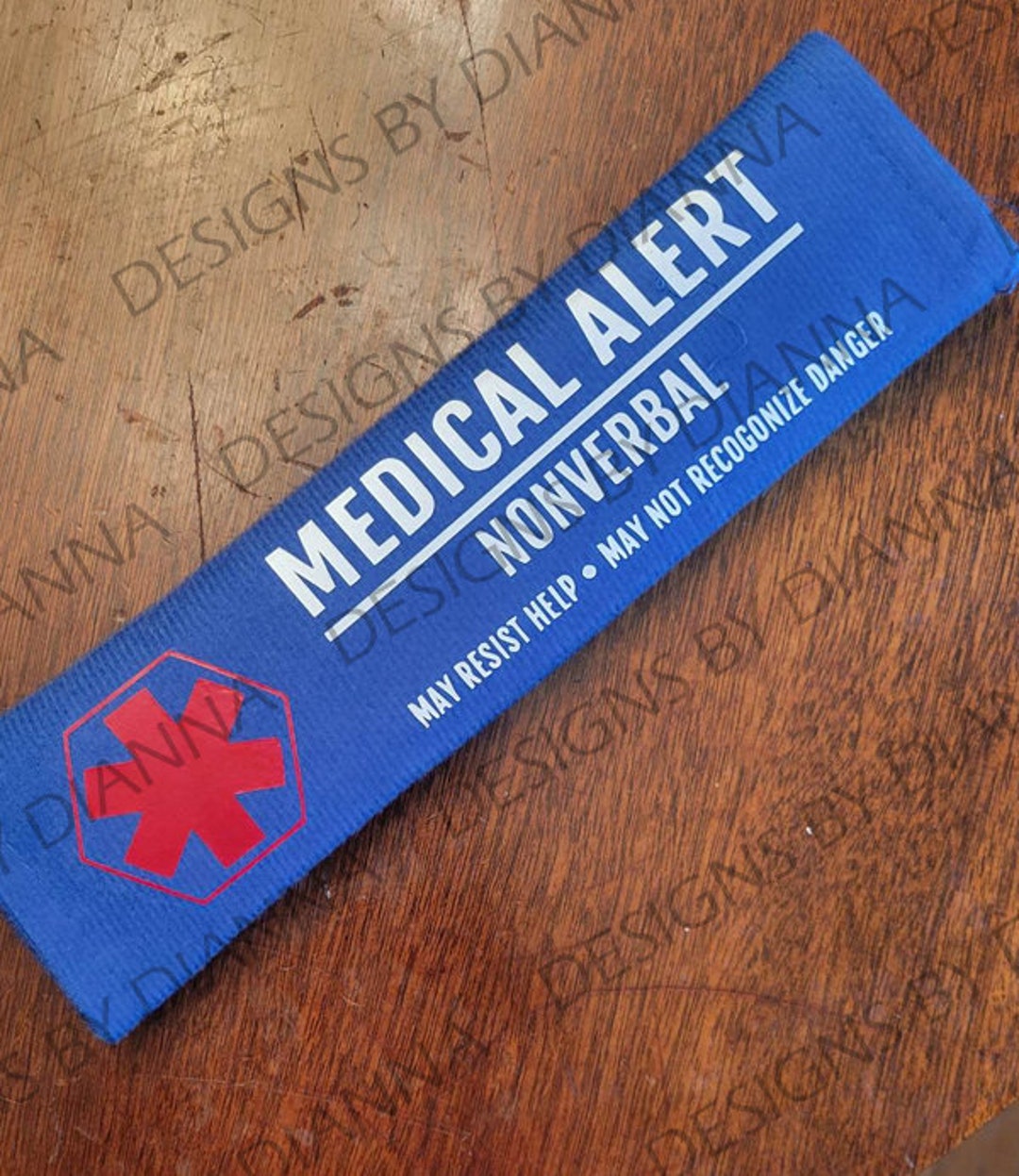Nonverbal Medical Alert Strap Cover for Car Seatbelt - Etsy