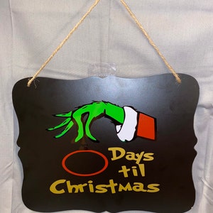 Grinch Inspired Christmas Countdown - Etsy