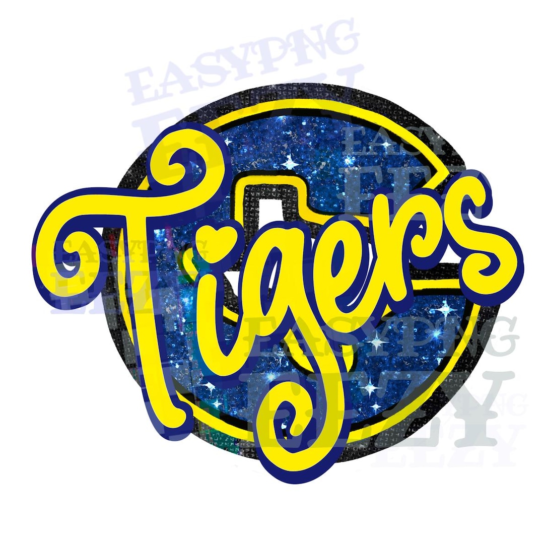 Corsicana Tigers Glitter Png/sublimation Prints/blue and Yellow Tiger ...
