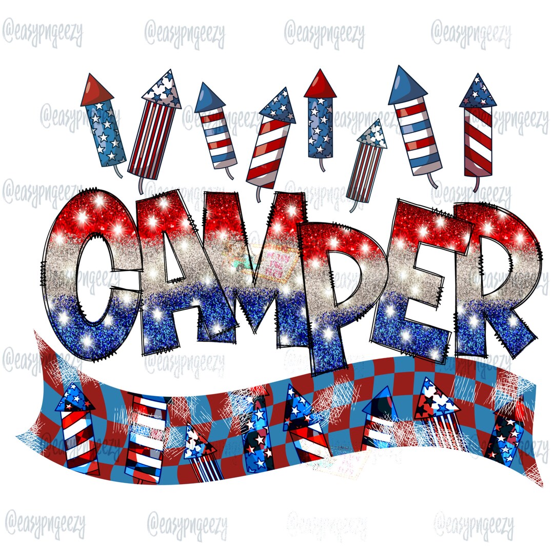 Camp Png 4th of July Theme Graphic/fourth of July Png/red White and ...