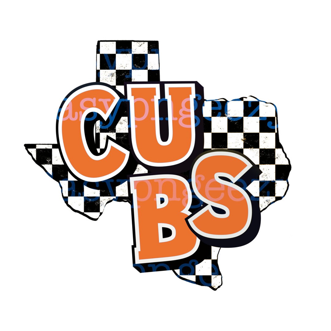 Cubs Texas Sublimation Diy Png/cubs TX Orange Mascot/spirit Wear/spirit ...