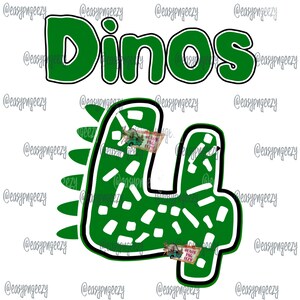 Team Dinos Png Numbers 1 - 5/dinos Sublimation Png/dino Png/dinosaur ...