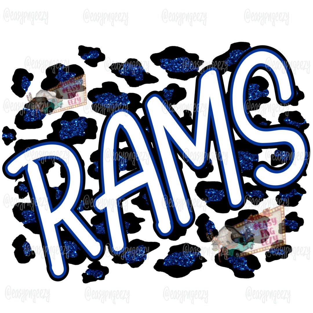 Rams Leopard Png/glitter Blue Rams Png/drawing Ram Blue Leo/sublimation ...