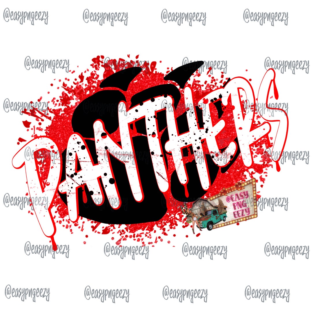 Red Panthers Sublimation Png/panthers Shirt Png/panther Football ...