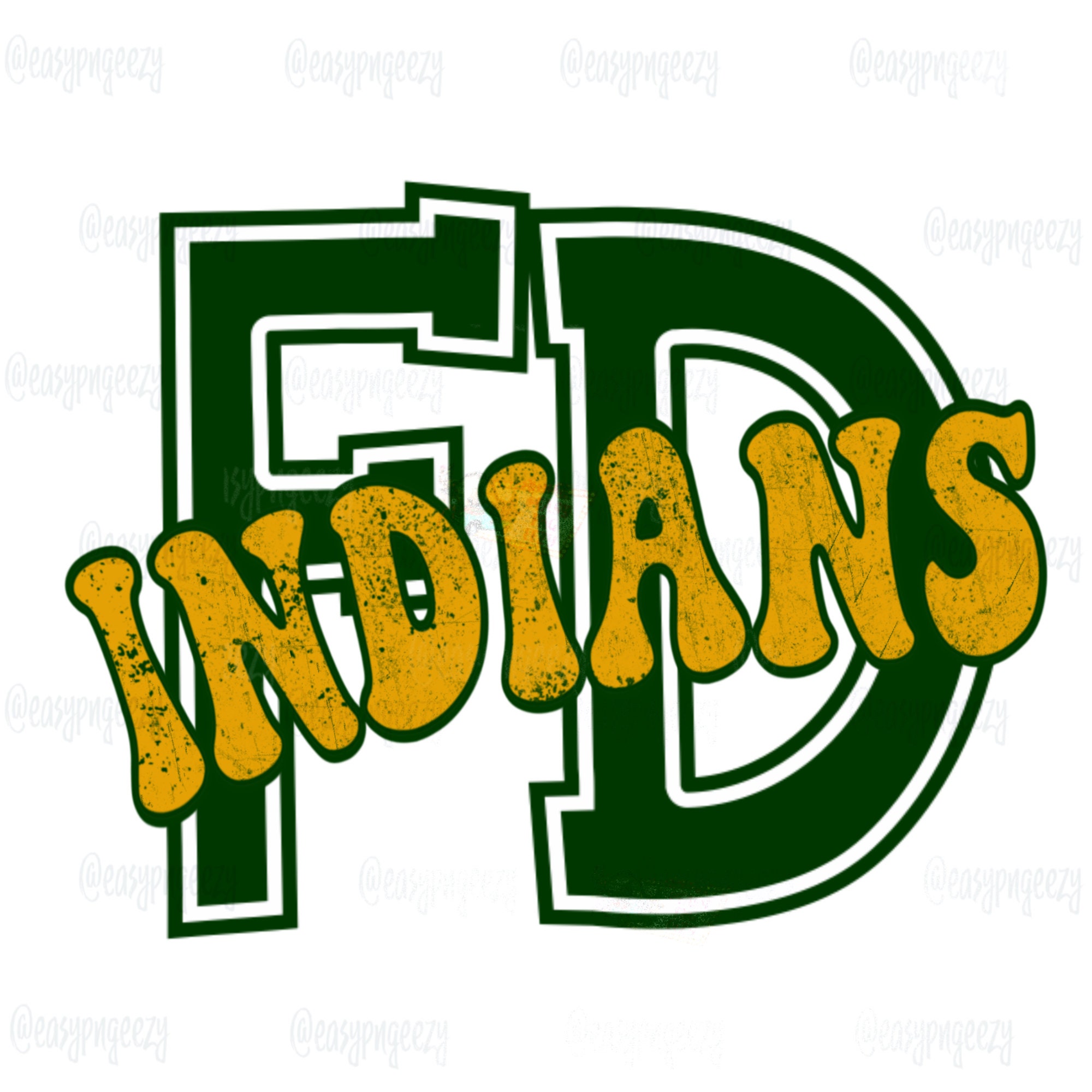 FD Indians Arrow Png/indians Green Gold/fort Davis Indians Logo/gift ...