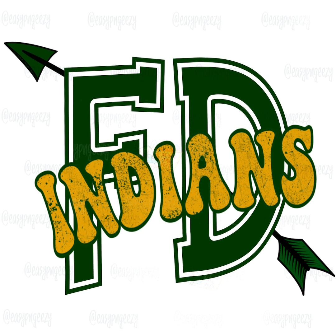 FD Indians Arrow Png/indians Green Gold/fort Davis Indians Logo/gift ...