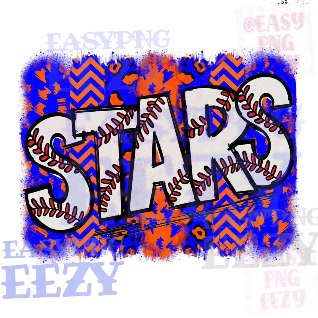 Stars Baseball Swatches Png/orange Blue Team/bball Letters/boy Mom ...