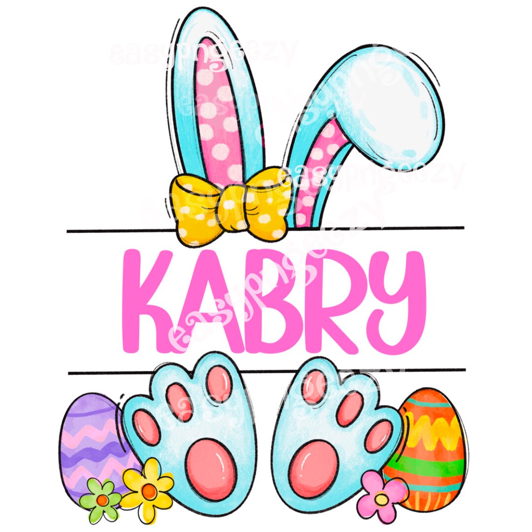 Customized Easter Bunny Names/family Holiday Sublimation/kids Custom ...