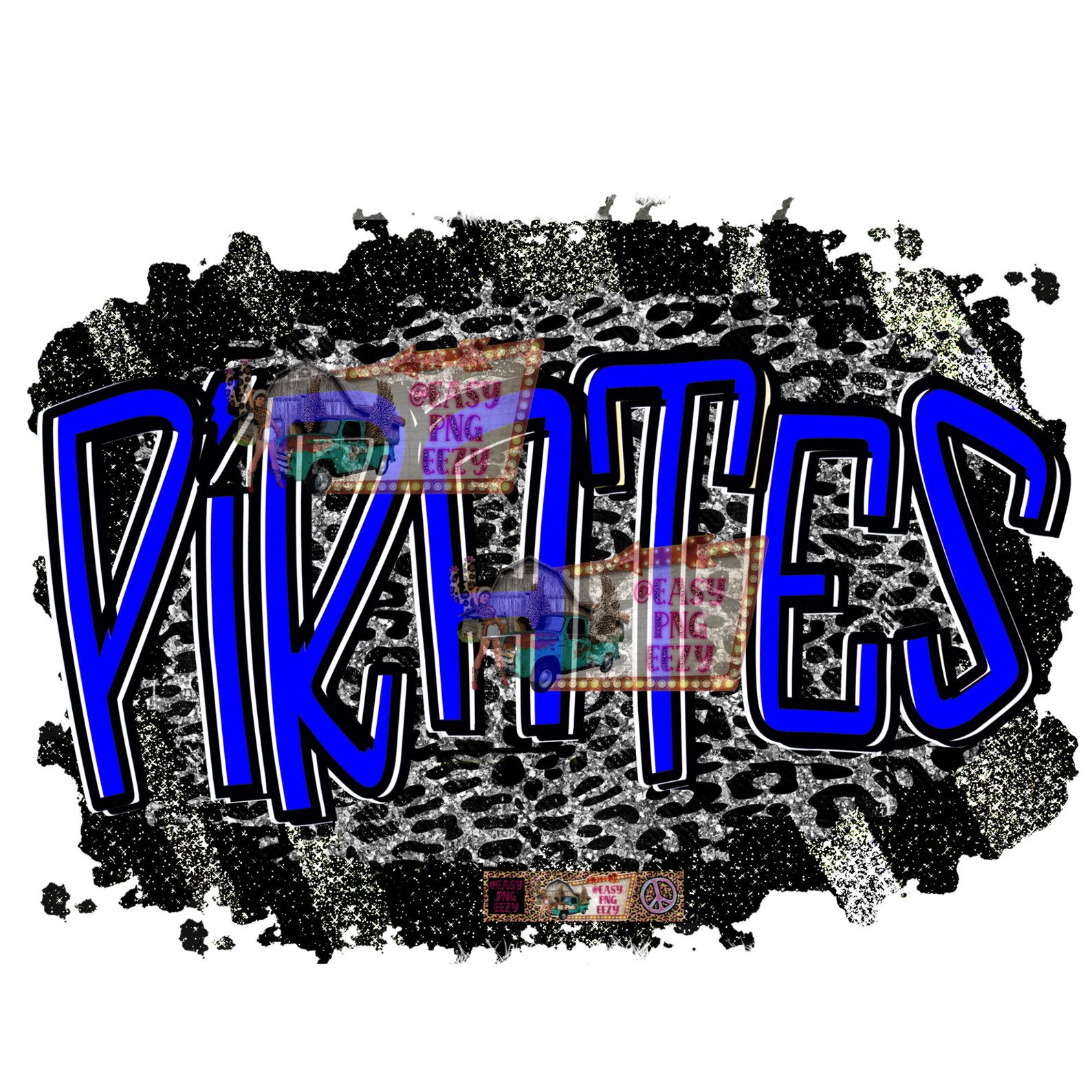 Pirates Sublimation Png/blue Pirates Mascot/football Season/pirates Png ...