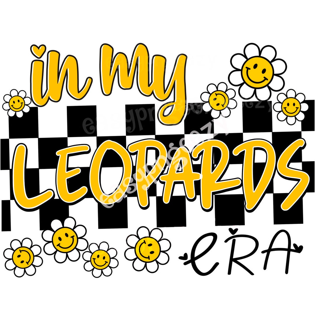 In My Leopards Era Png/swifty/daisies/yellow Mascot/cheerleader Band ...
