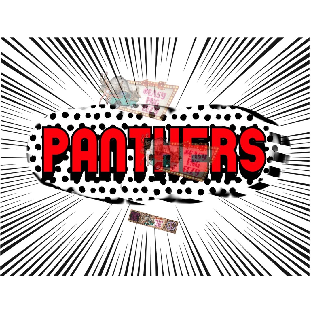 Panthers Png/polkadots/comic/red/texas Football/panthers Mascot/team ...