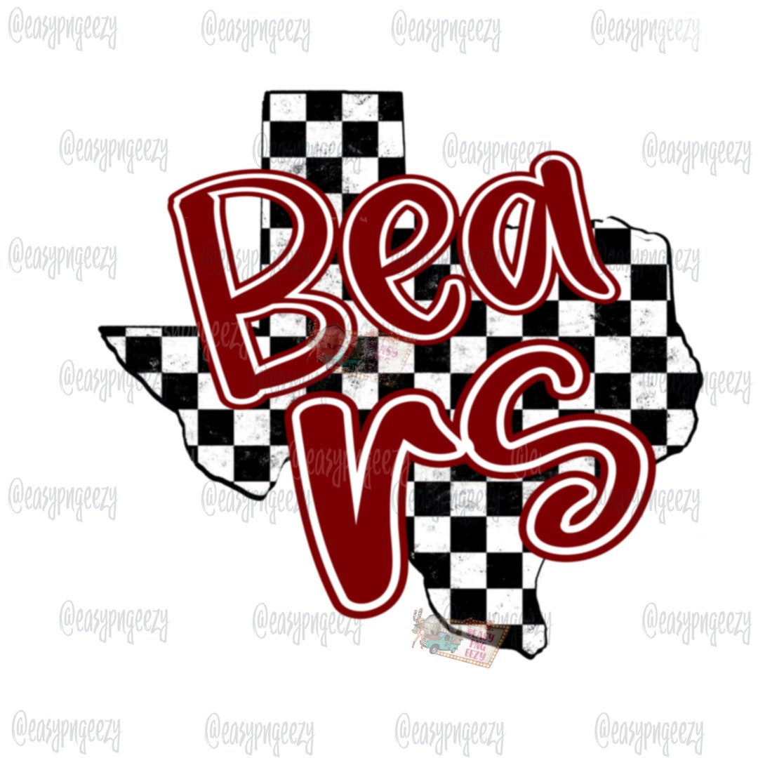 Bears Mascot Checkered/diy/football Design/school Spirit Png ...