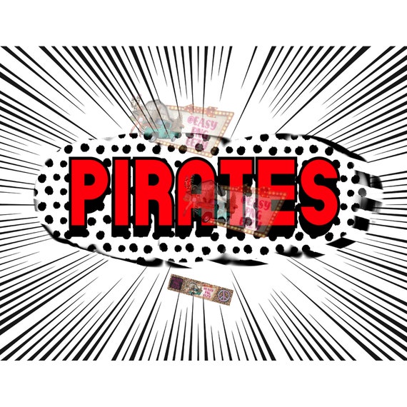 Pirates Png/polkadots/comic/black/texas Football/pirates - Etsy