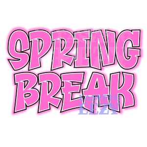 Spring Break Theme Png/downloadable/diy Tshirt/bag/tumbler/gift Shop ...