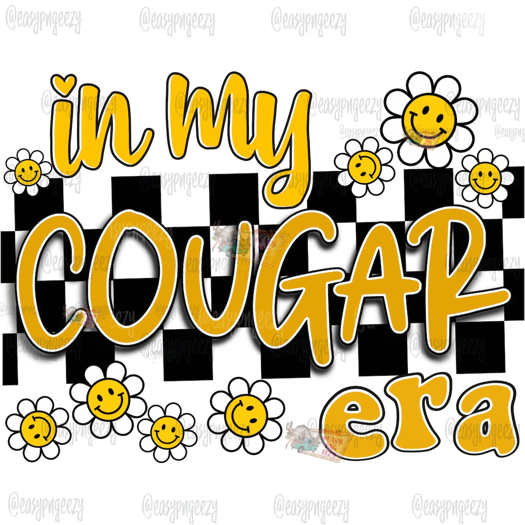In My Cougar Era Football Cheer Spirit Shirt Diy/sublimation Png ...