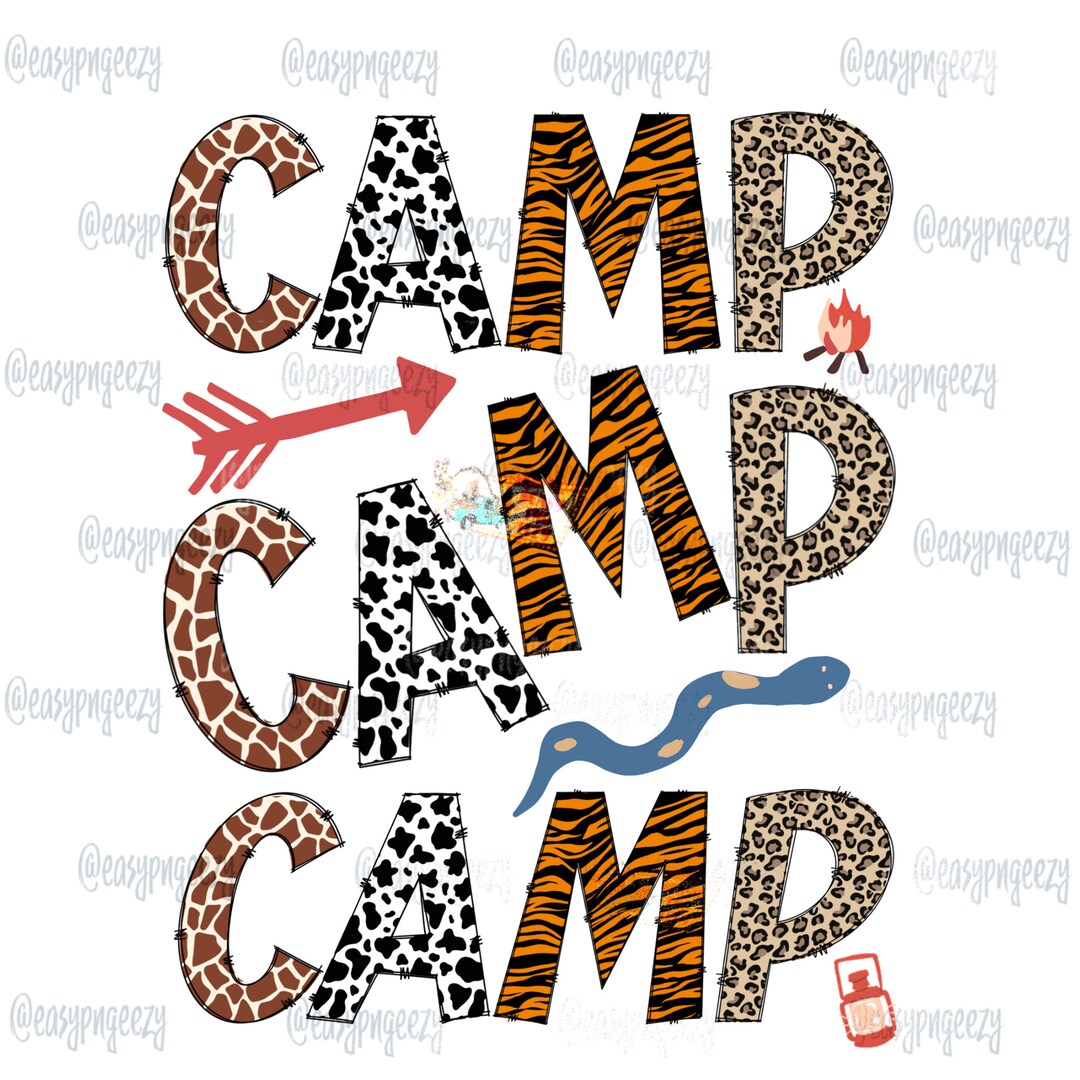 Wild Summer Camp DIY File/fun Camper Sublimation/animal/woodsy/kids ...