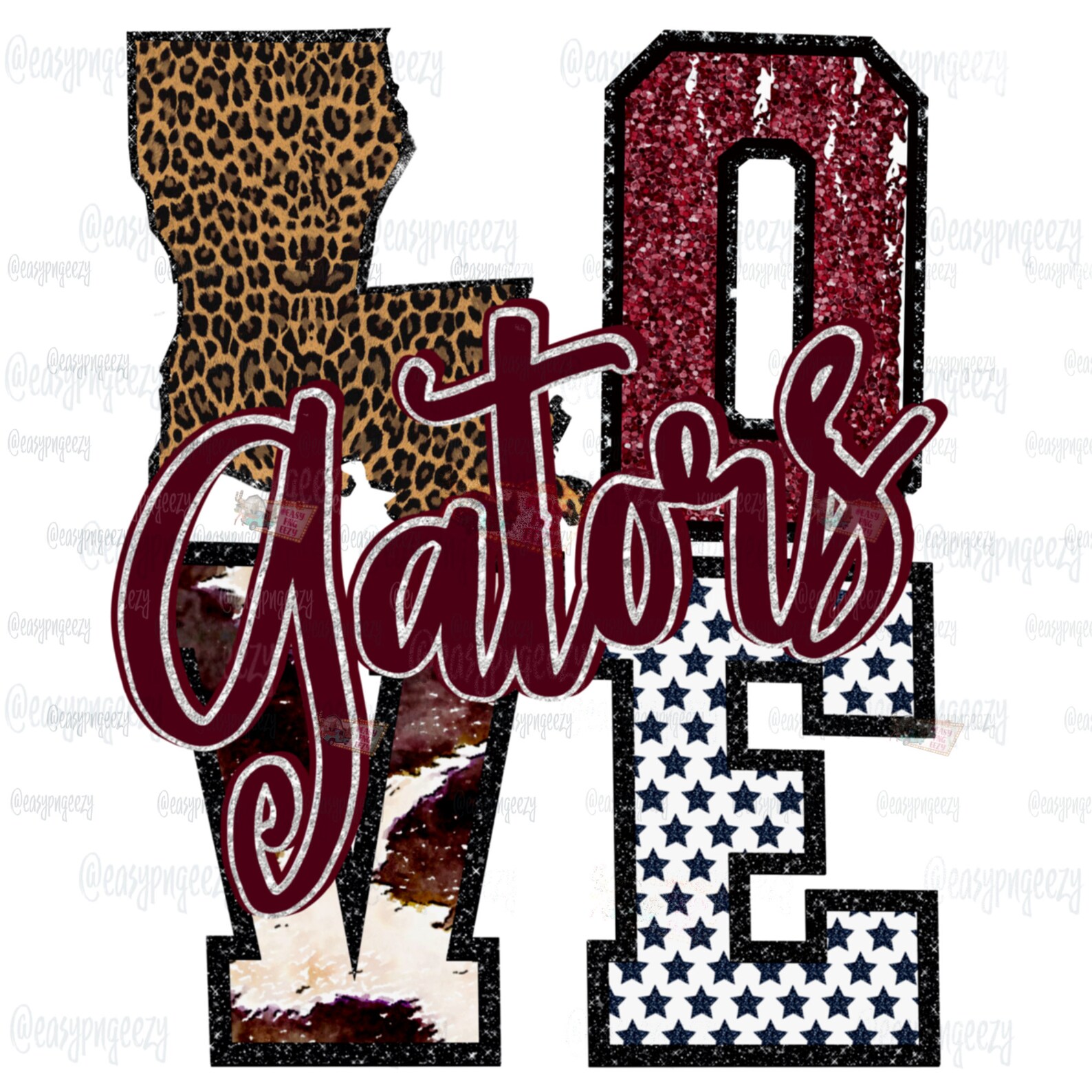 LOVE Gators Maroon Louisiana PNG Download/maroon Team Design/love ...