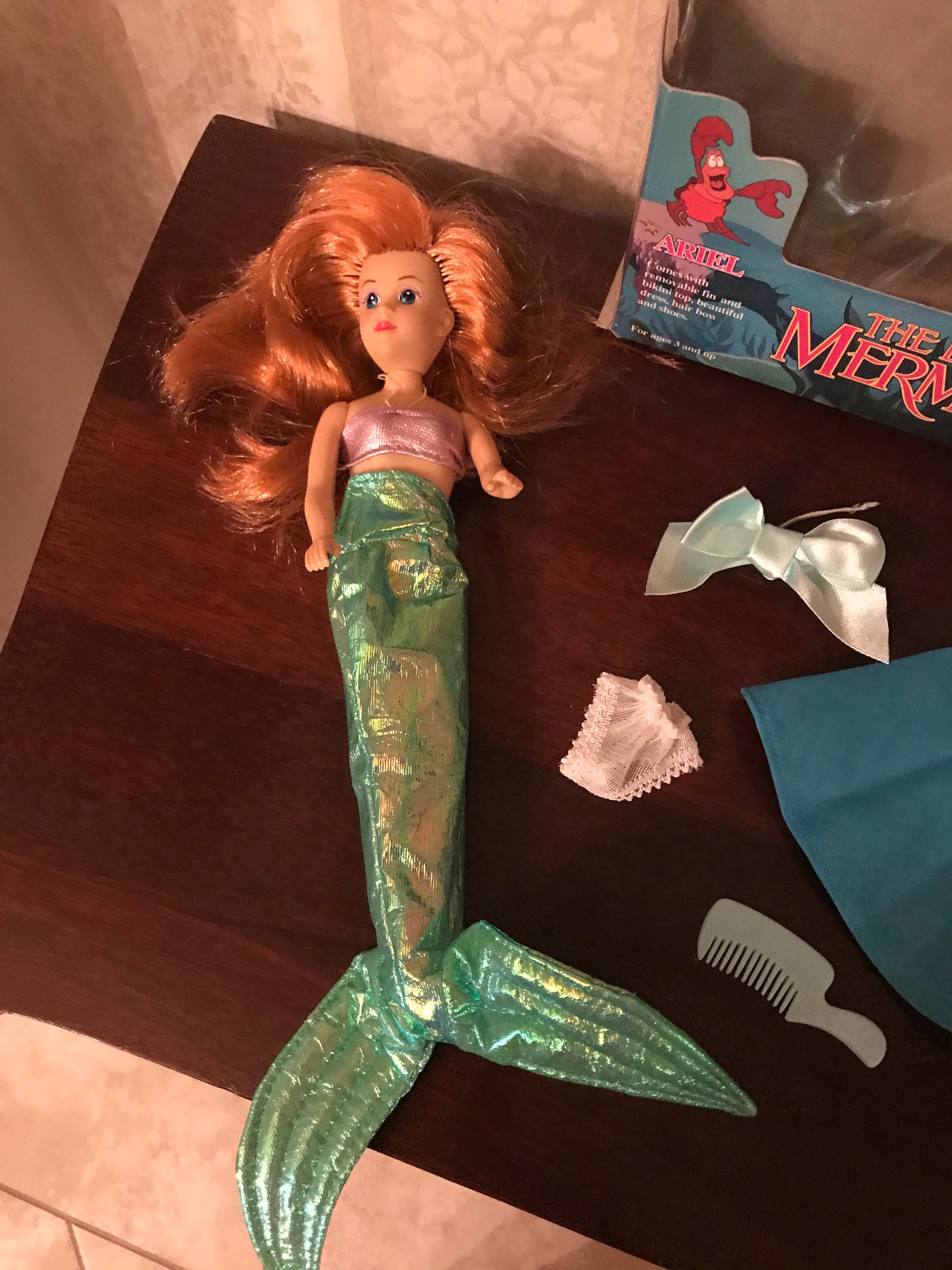 DISNEY'S the LITTLE MERMAID Tyco Ariel Tour the Kingdom Doll 1800 1989/ ...