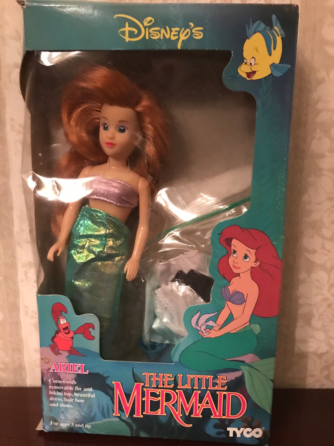 DISNEY'S the LITTLE MERMAID Tyco Ariel Tour the Kingdom Doll 1800 1989/ ...