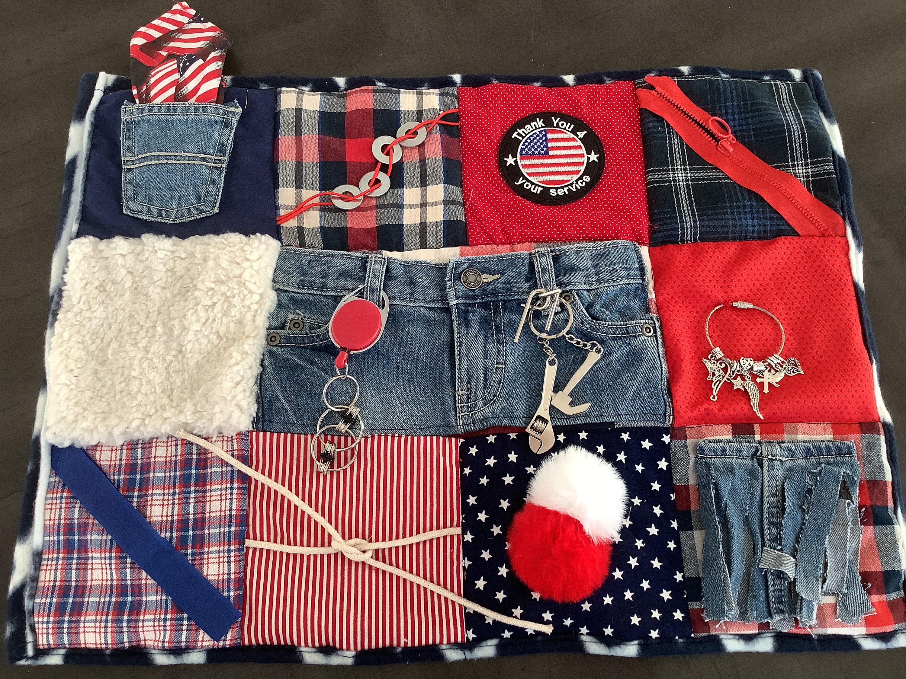Veterans Feel Good Mat, Fidget, Sensory Mat for Alzheimer, Dementia ...