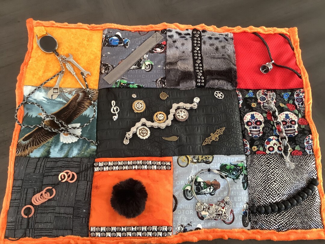 Motorcycle Feel Good Mat, Fidget, Sensory Mat for Alzheimer, Dementia ...