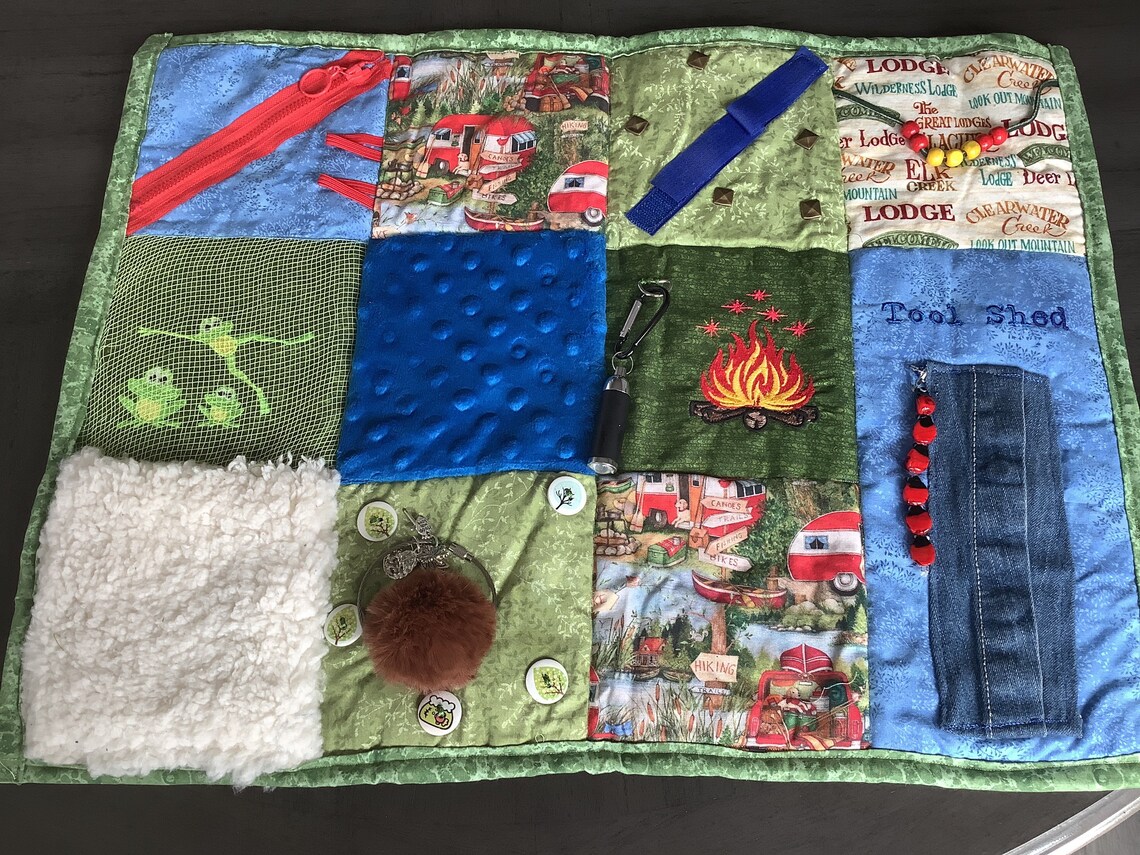 Outdoors Camping Feel Good, Fidget, Sensory Mat for Alzheimer, Dementia ...