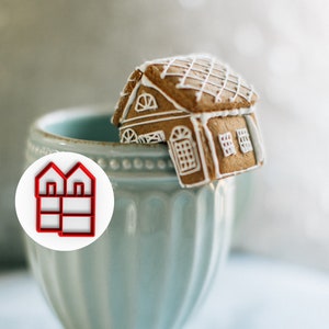 Mini Gingerbread House Cookie Cutter Mug Topper - Etsy