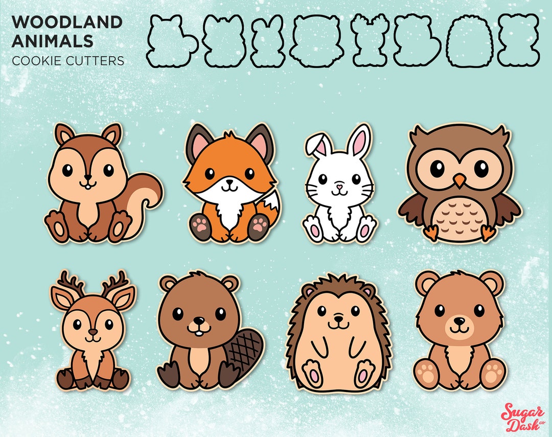 Woodland Animals | Cookie Cutter Set of Eight - Etsy