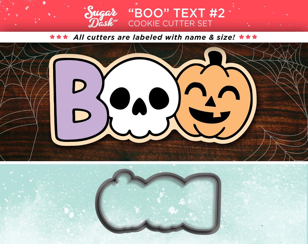 Boo Skull Pumpkin Halloween Cookie Cutter - Etsy