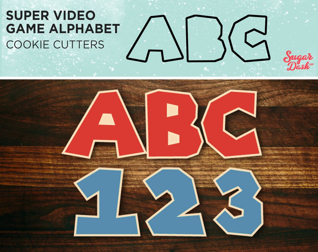 Super Video Game Alphabet and Numbers Cookie Cutters - Style #5 - Etsy