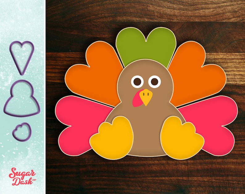 Turkey Platter Cookie Cutter Set for Thanksgiving - Etsy