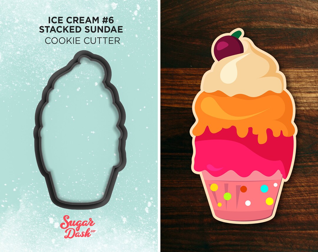 Ice Cream Sundae - Ice Cream #6 Cookie Cutter - Etsy