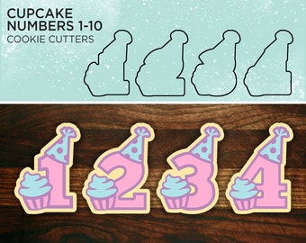 Full 1-10 Number Cookie Cutter Set - Etsy