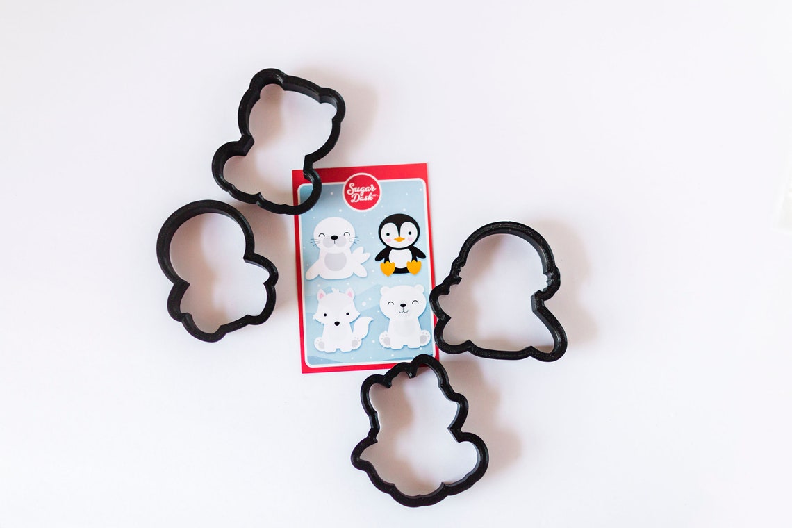 Arctic Animal Babies - Set of 4 Cookie Cutters - Etsy