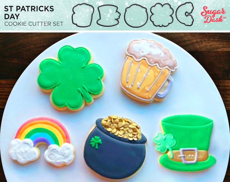 St Patricks Day Cutter Set of 5 - Etsy