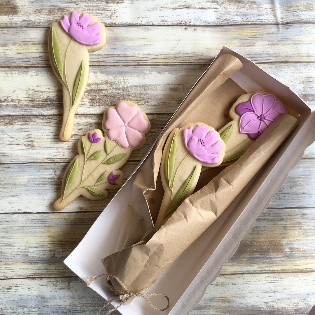 Wildflower Floral Bouquet Cookie Cutter Set - Etsy