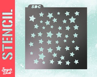 Random Stars Stencil - Etsy