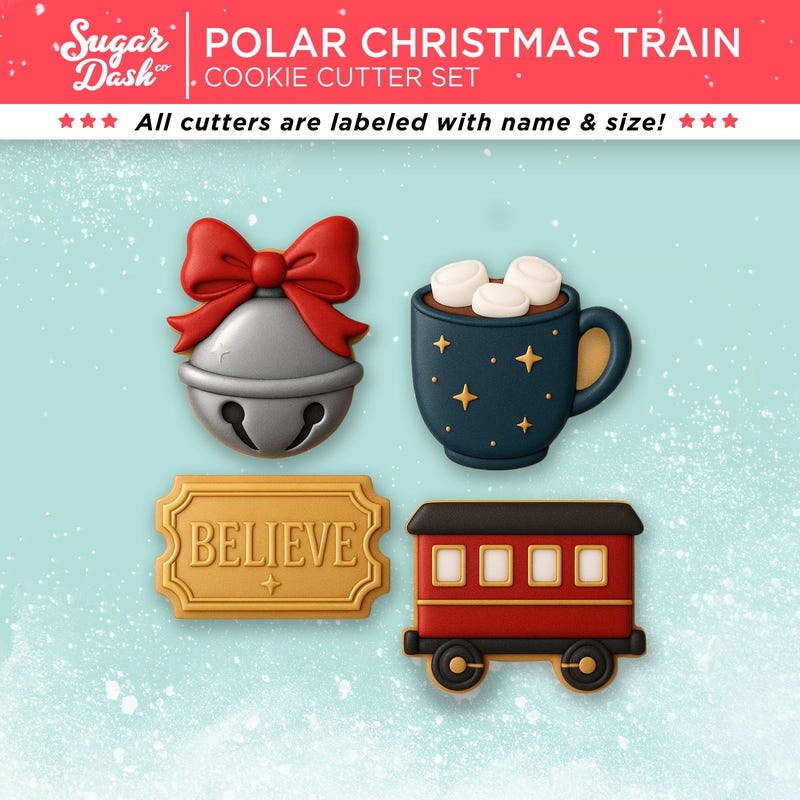 Polar Express Bell Cookie - Etsy